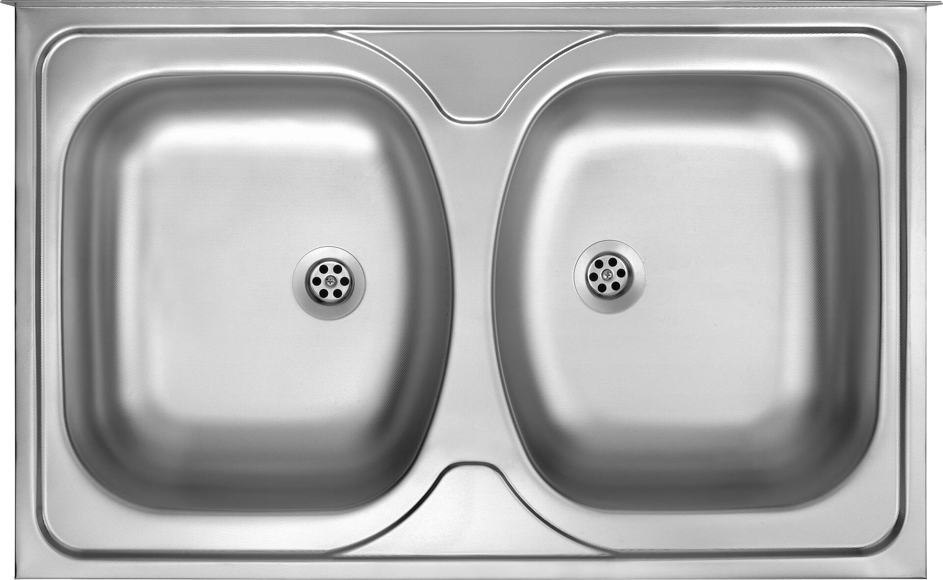 TANGO Steel sink, 2-bowl - lay-on - steel, satin - ZM5_020N - Deante
